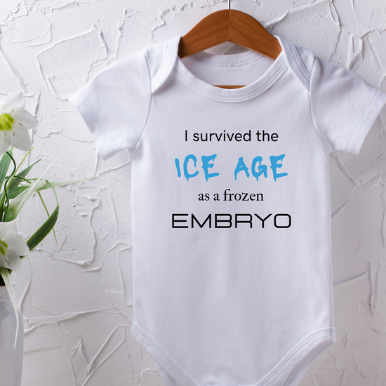 I survived the ice age as a frozen embryo Baby Bodysuit – totkorner
