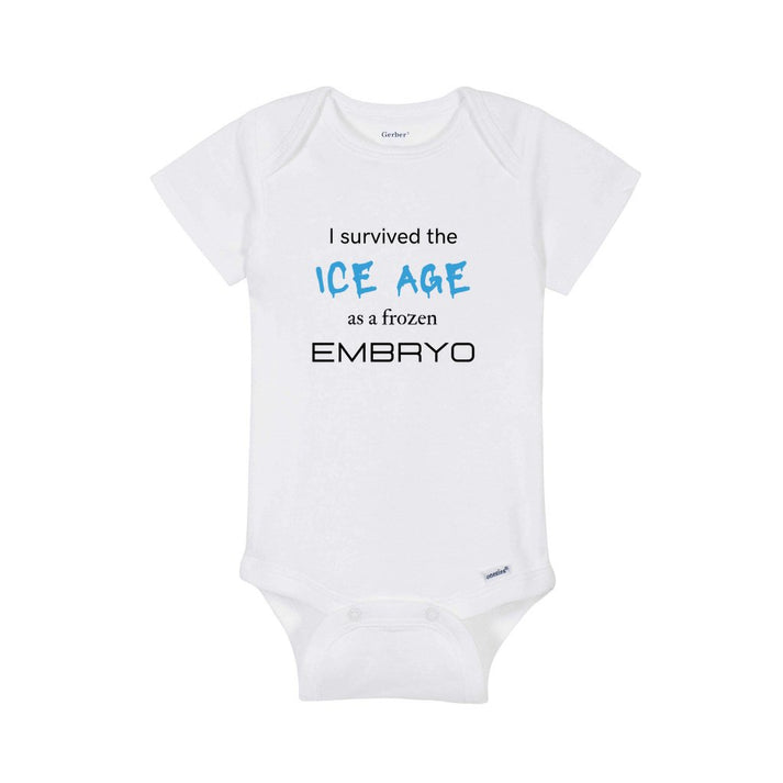 I survived the ice age as a frozen embryo Baby Bodysuit – totkorner